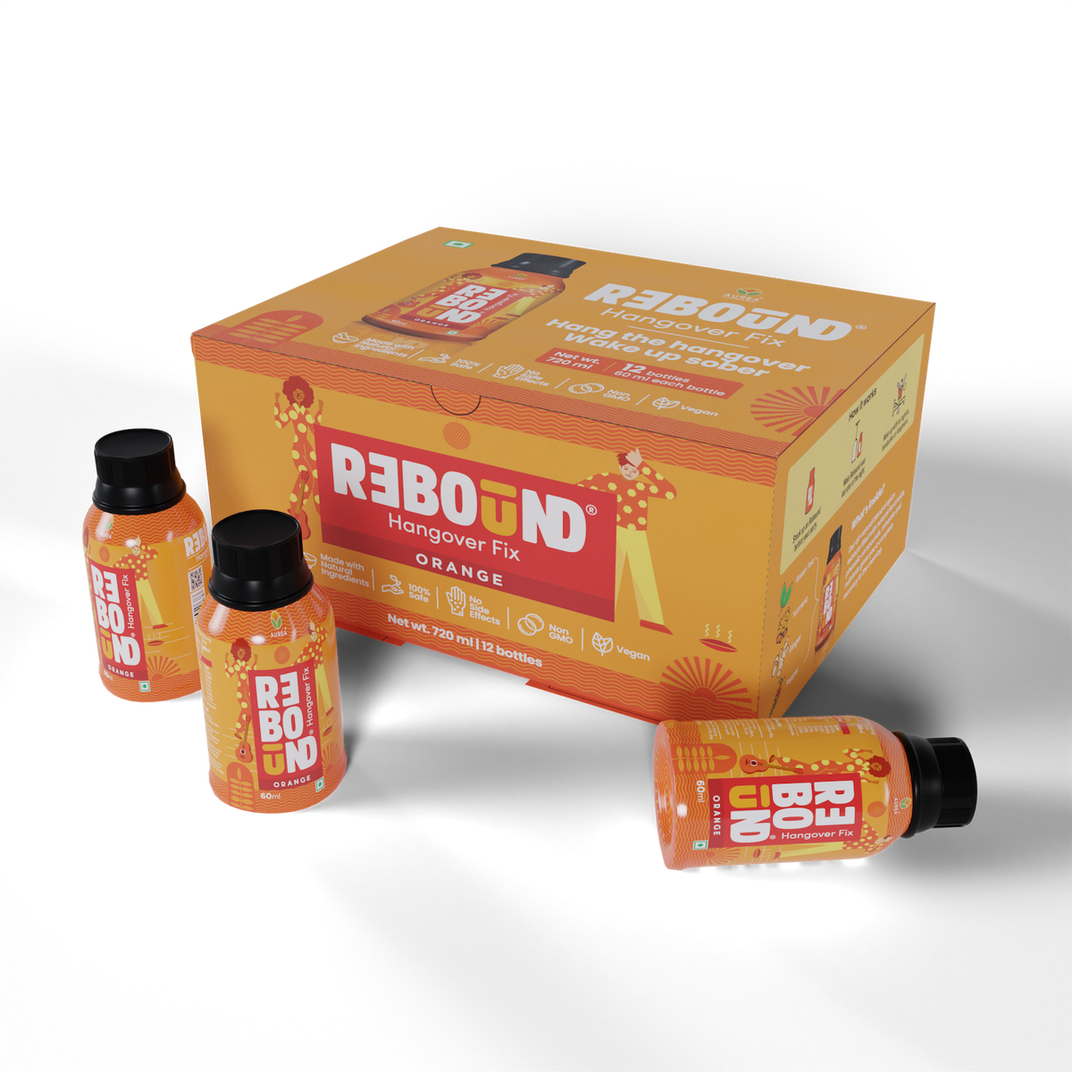Rebound - 100% Natural Hangover Fix Drink • Pack of 12 | Rebound