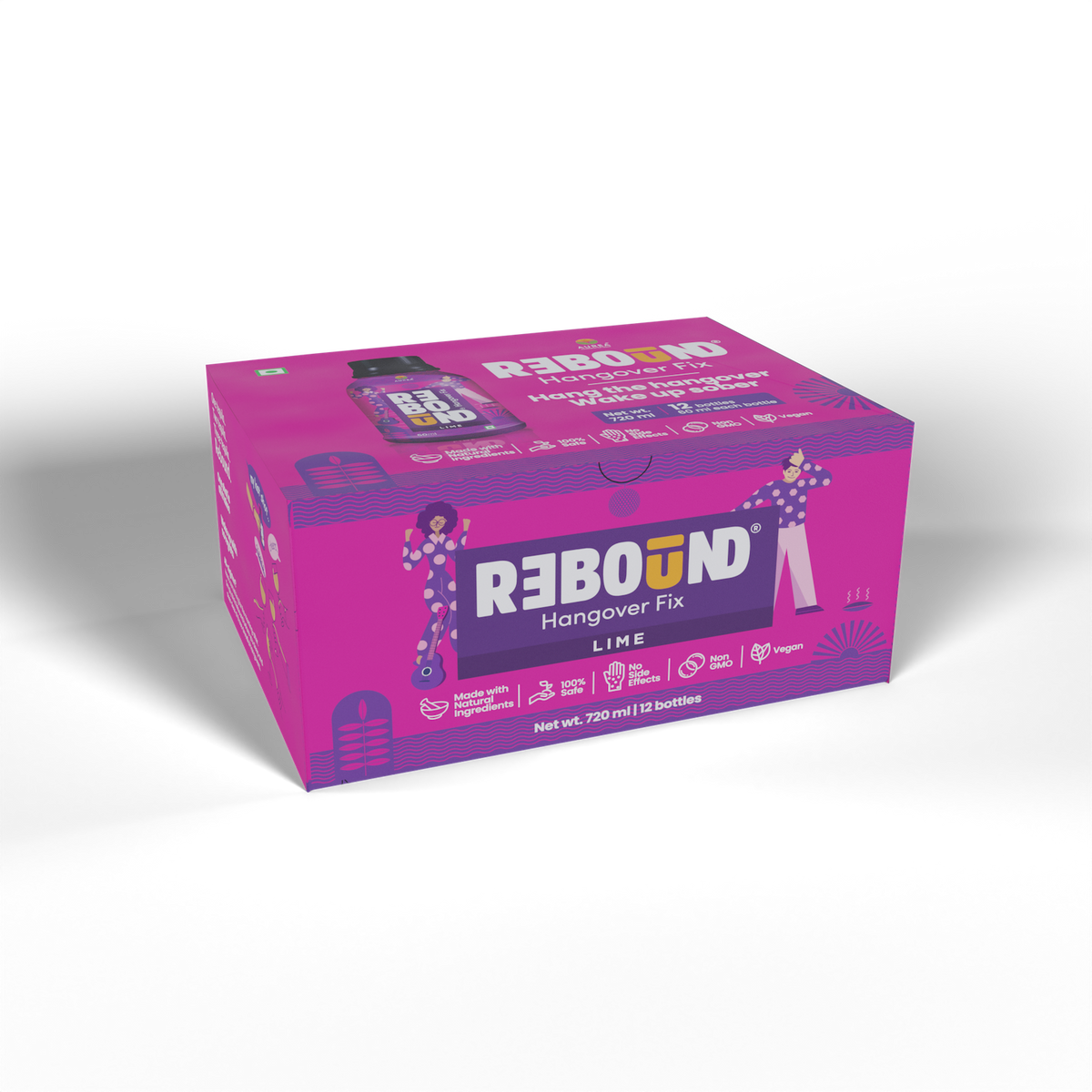 Rebound - 100% Natural Hangover Fix Drink • Pack of 12 | Rebound