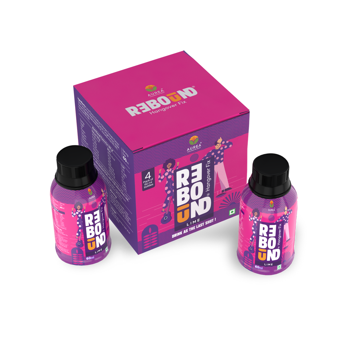 Rebound - 100% Natural Hangover Fix Drink • Pack of 4 | Rebound